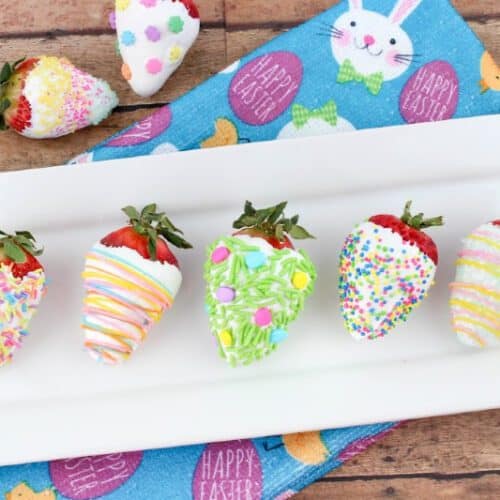 Festive Chocolate Covered Easter Strawberries