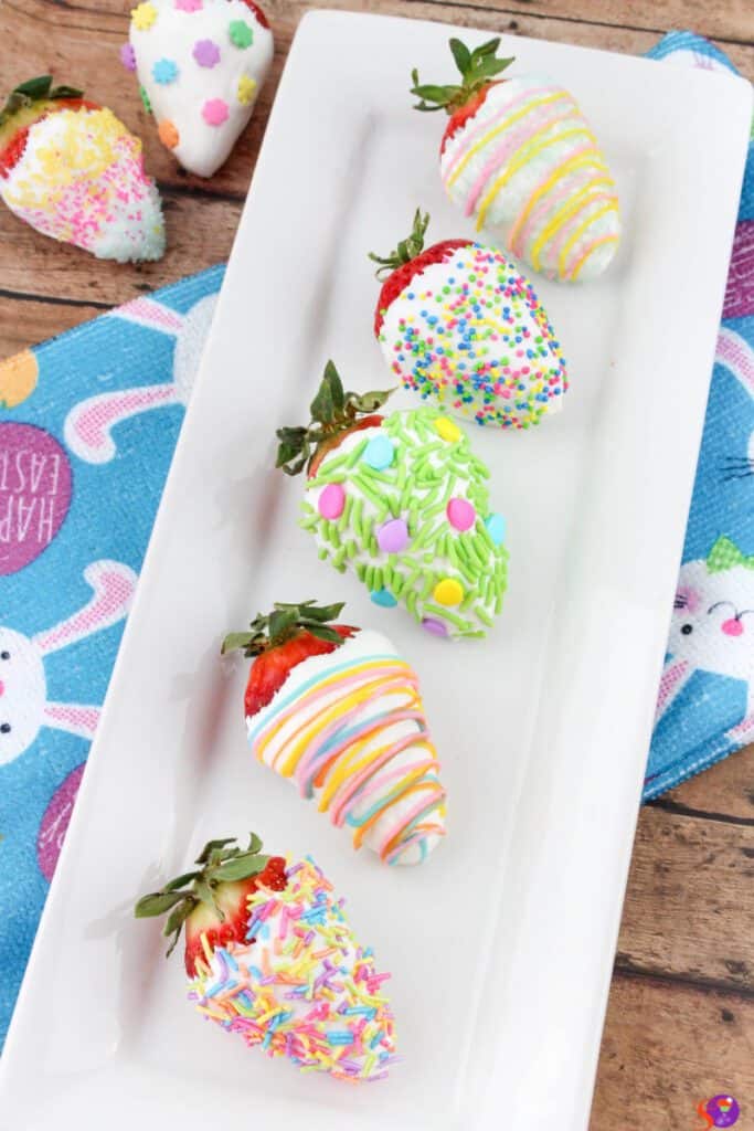 Festive Chocolate Covered Easter Strawberries
