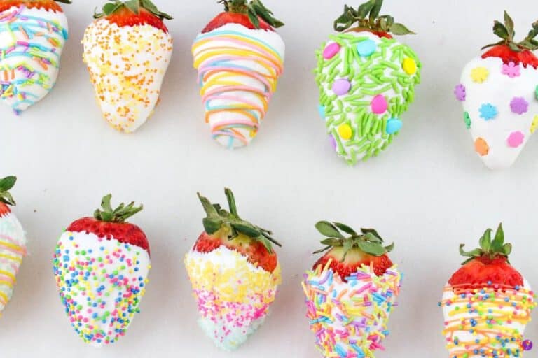 Festive Chocolate Covered Easter Strawberries