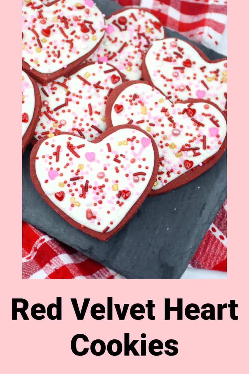Red Velvet Heart Cookies