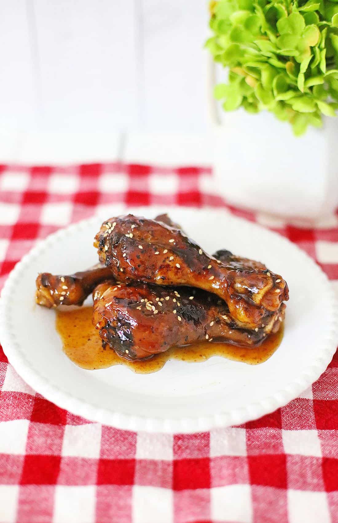Crock Pot Sticky Asian Chicken Legs - Sweet and Savory Morsels