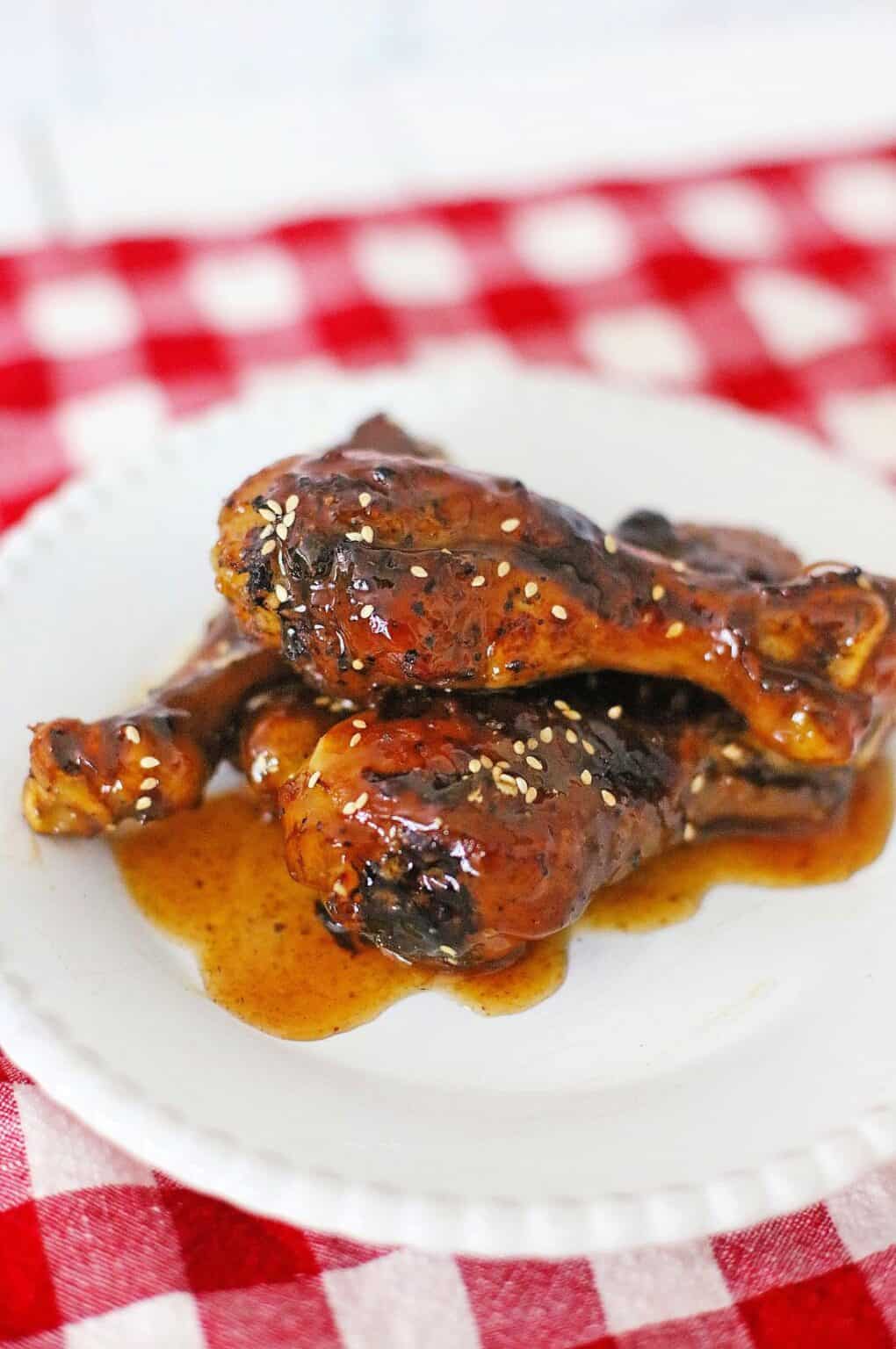 Crock Pot Sticky Asian Chicken Legs - Sweet and Savory Morsels