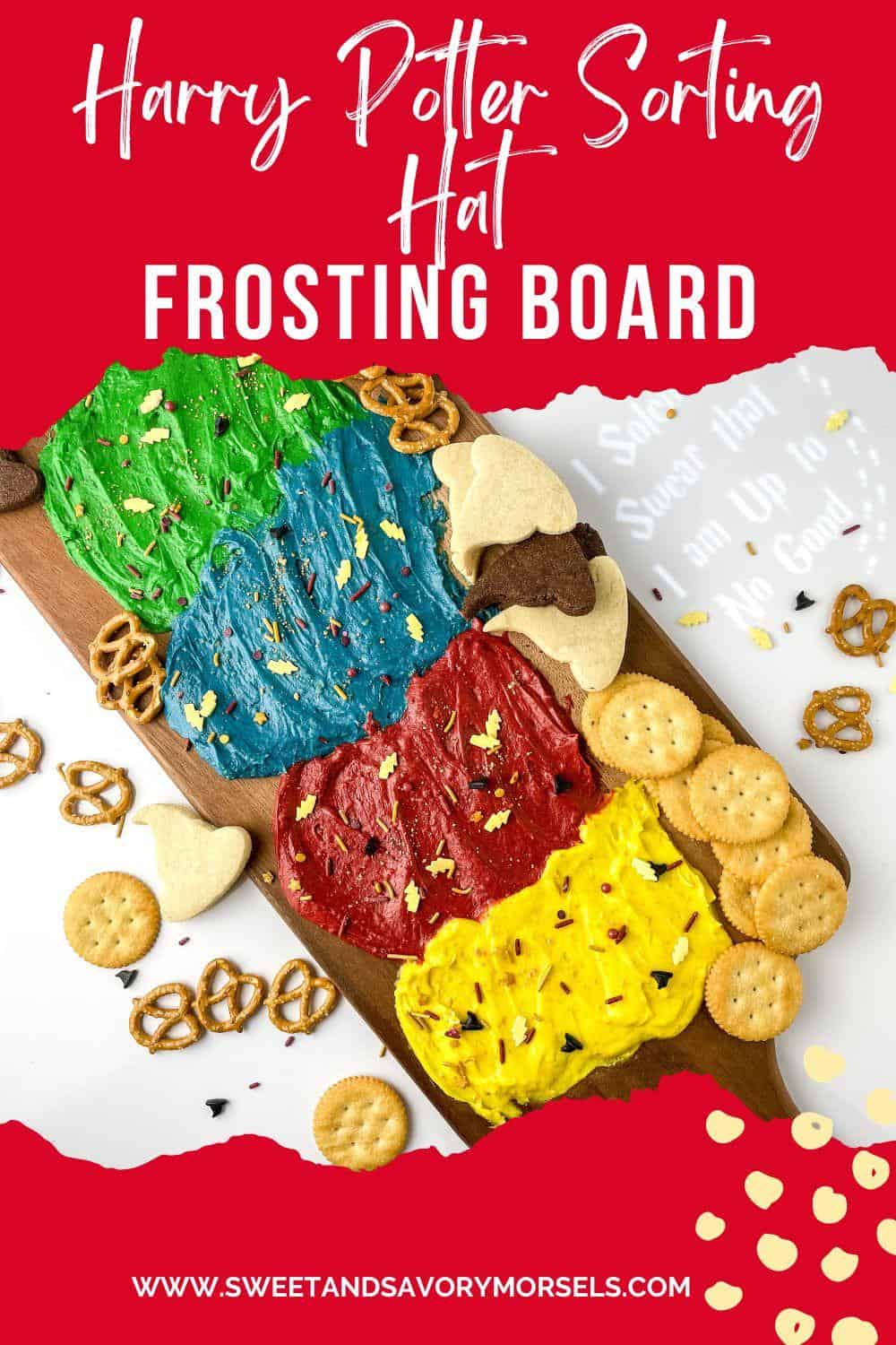 Harry Potter Sorting Hat Frosting Board - Sweet and Savory Morsels