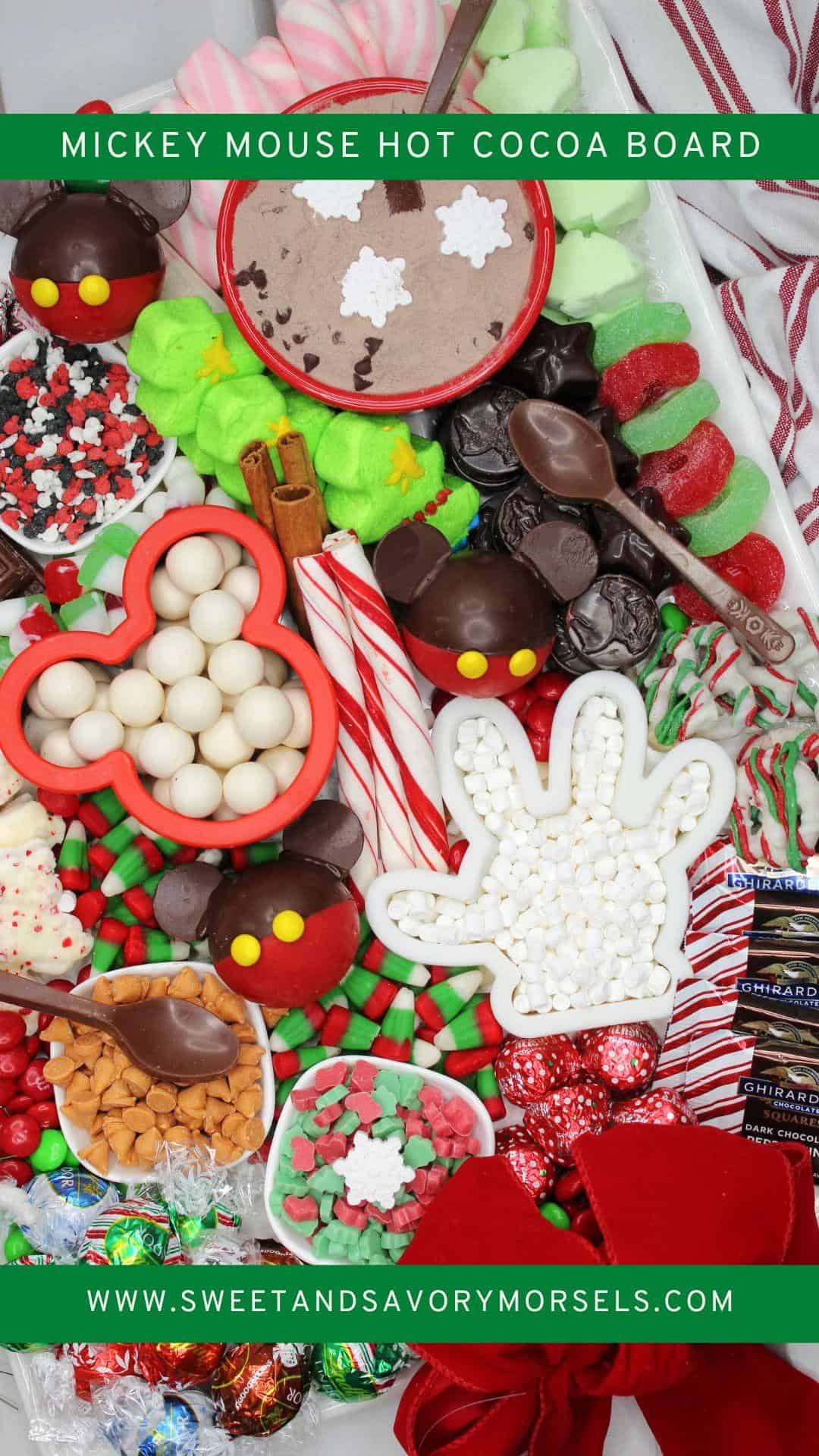 Mickey Mouse Hot Cocoa Charcuterie Board - Sweet and Savory Morsels