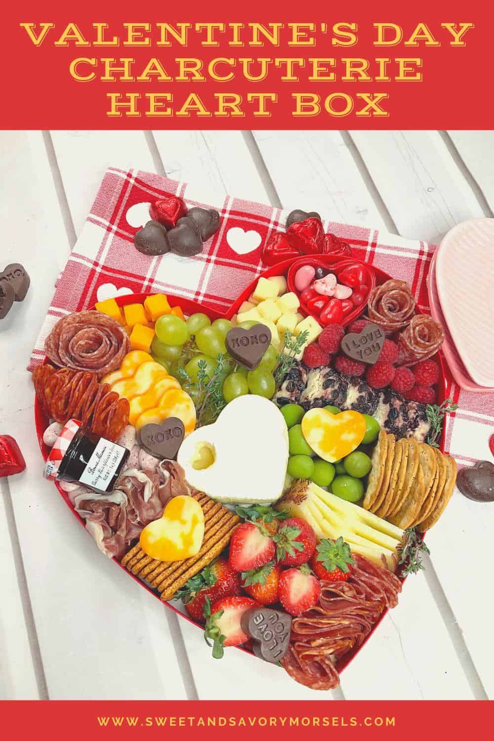 Indulge in Love: Valentine's Day Charcuterie Heart Box