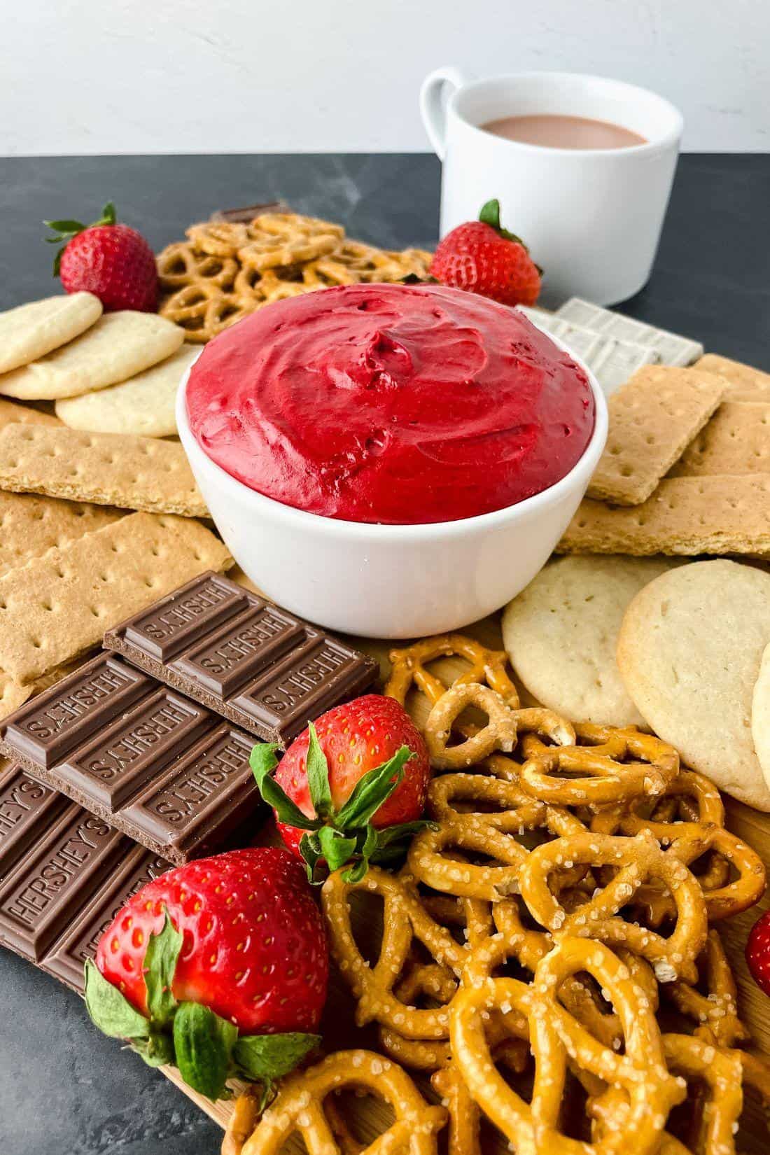 RED VELVET MARSHMALLOW DIP CHARCUTERIE - Sweet and Savory Morsels