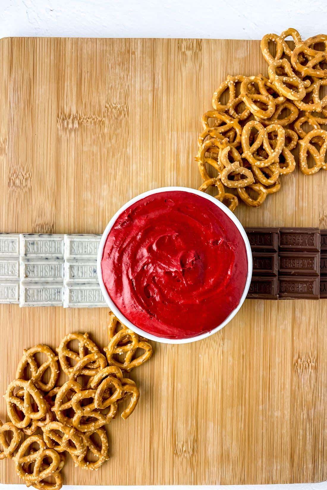 RED VELVET MARSHMALLOW DIP CHARCUTERIE - Sweet and Savory Morsels