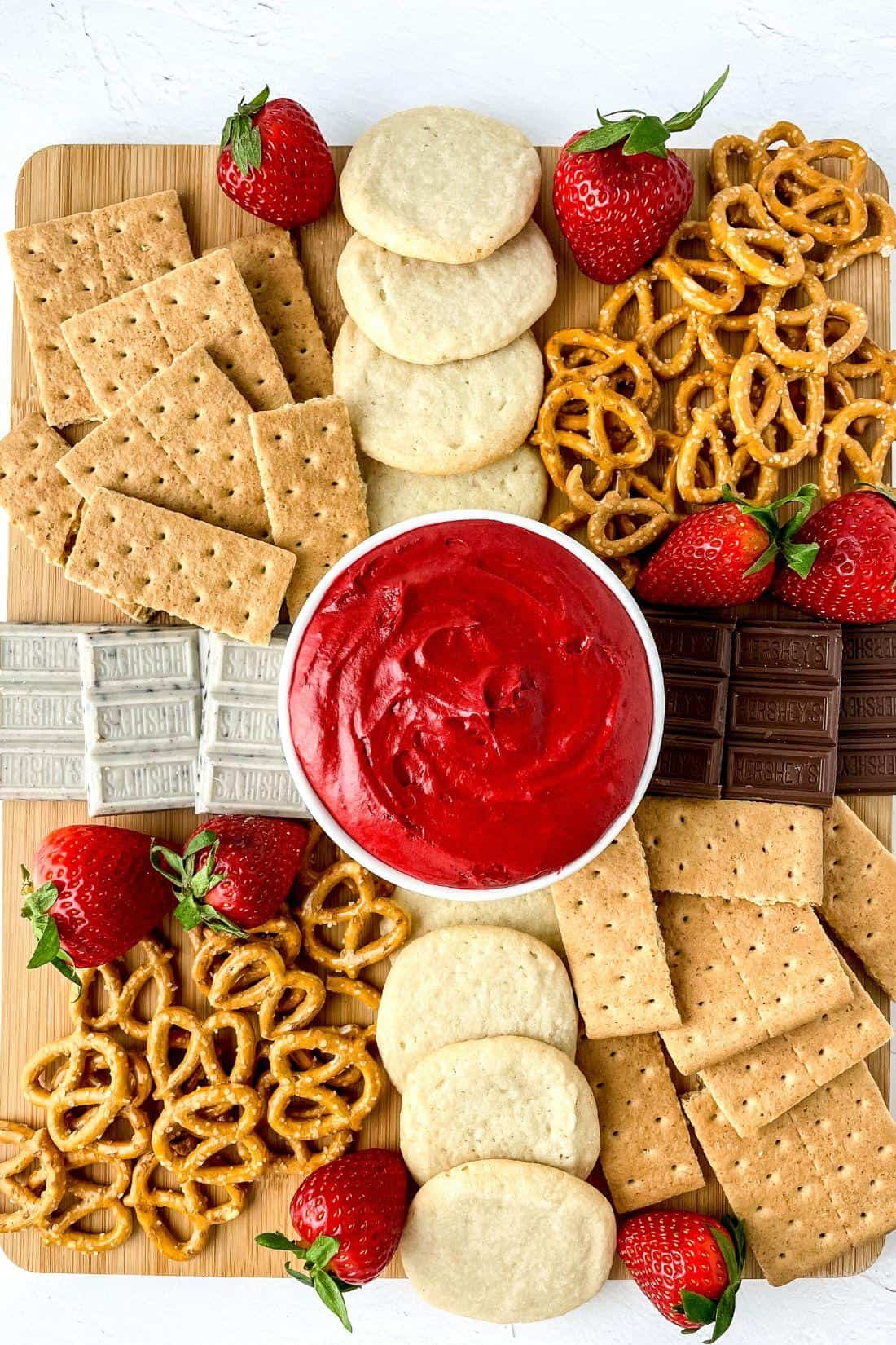 RED VELVET MARSHMALLOW DIP CHARCUTERIE - Sweet and Savory Morsels