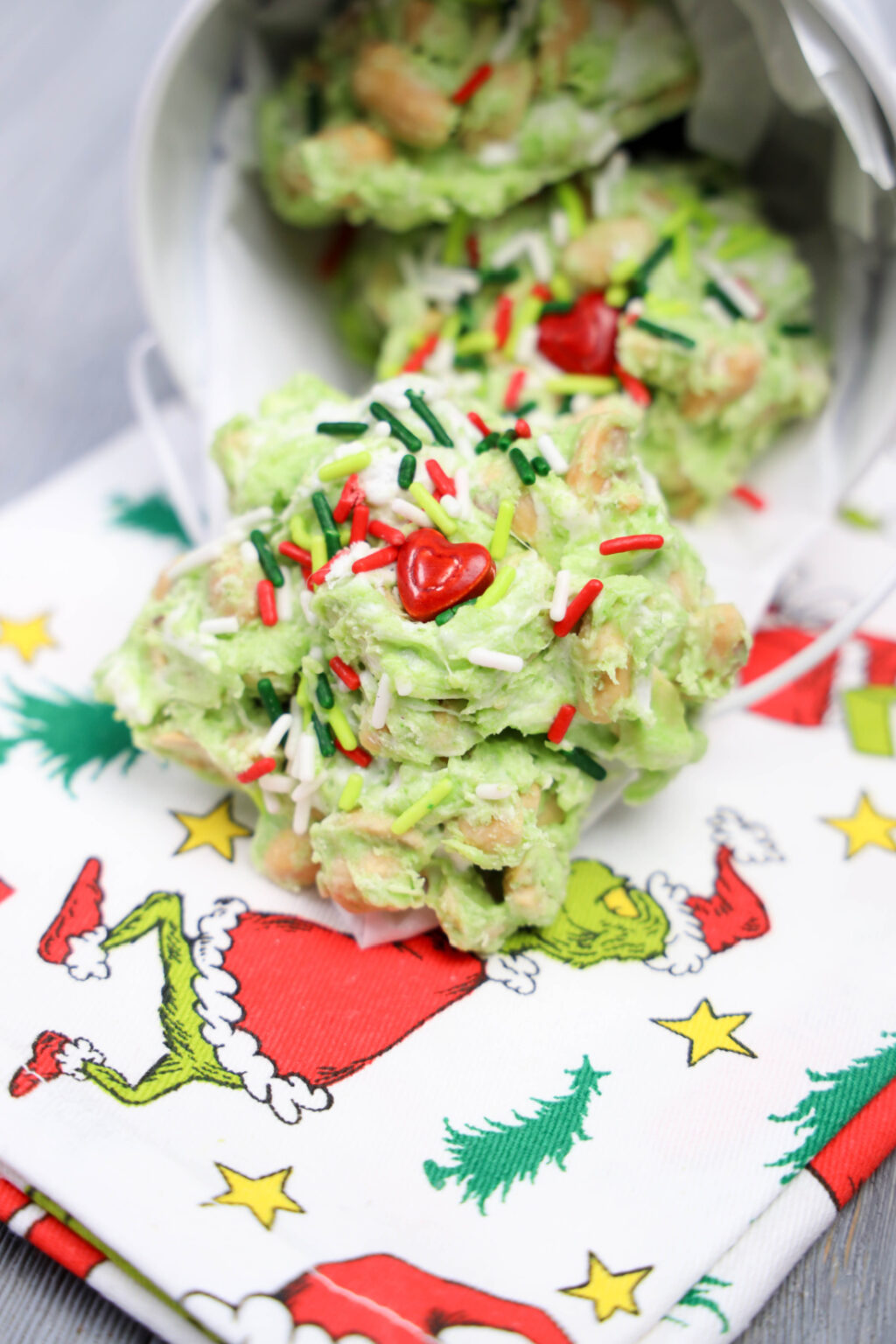 Creative Grinch Poop Peanut Clusters Recipe in the Crockpot