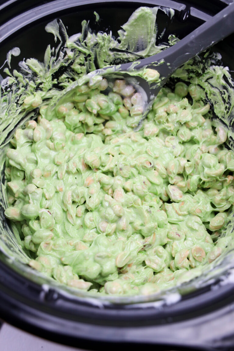 Creative Grinch Poop Peanut Clusters Recipe in the Crockpot