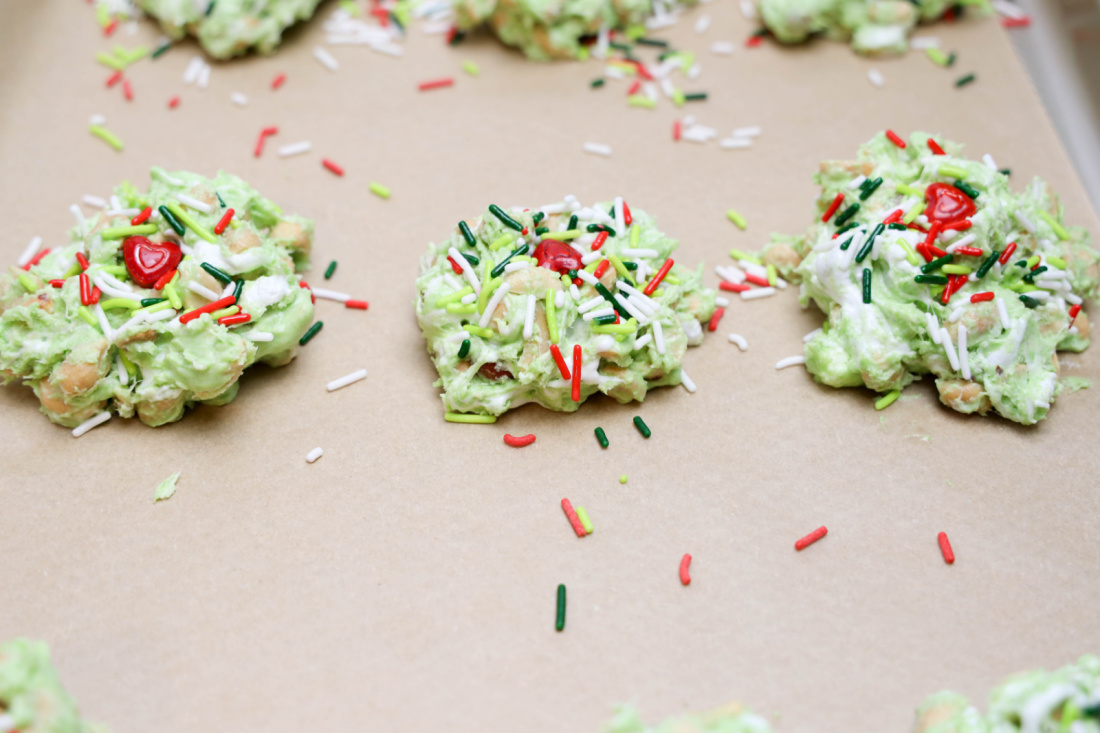 Creative Grinch Poop Peanut Clusters Recipe in the Crockpot