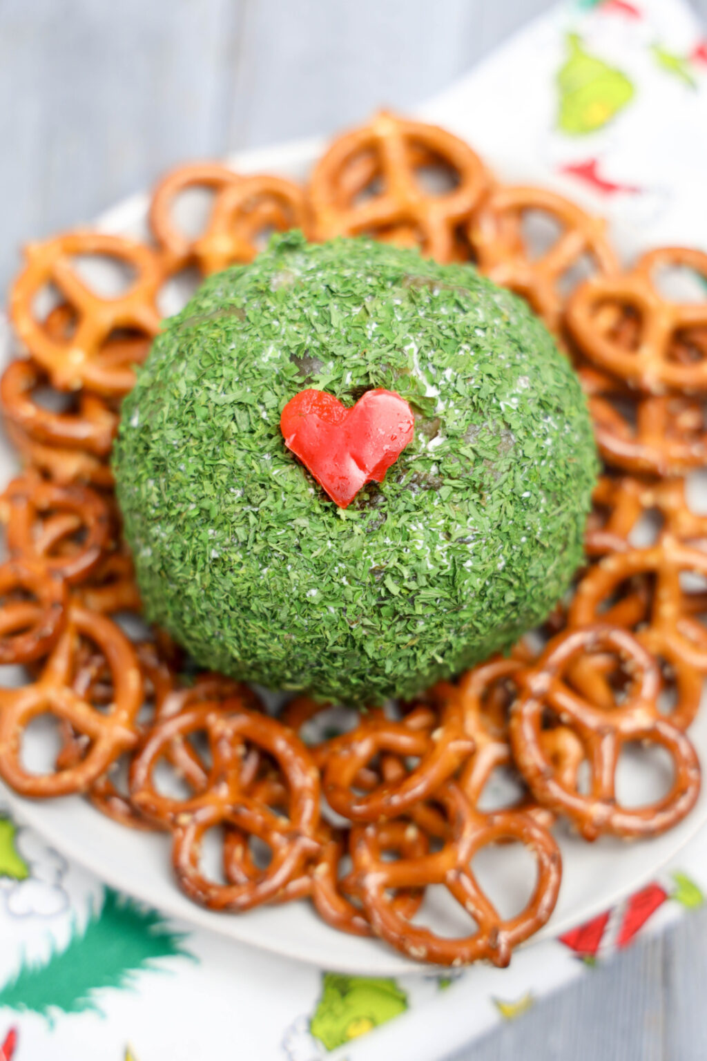 The Best Grinch Cheese Ball (Easy 10-Minute Holiday Appetizer)